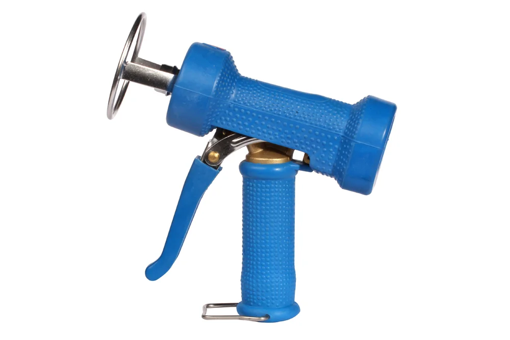 AKBO Blue Brass Multifunction Gun with Quick-Disconnect Outlet and Bail ...