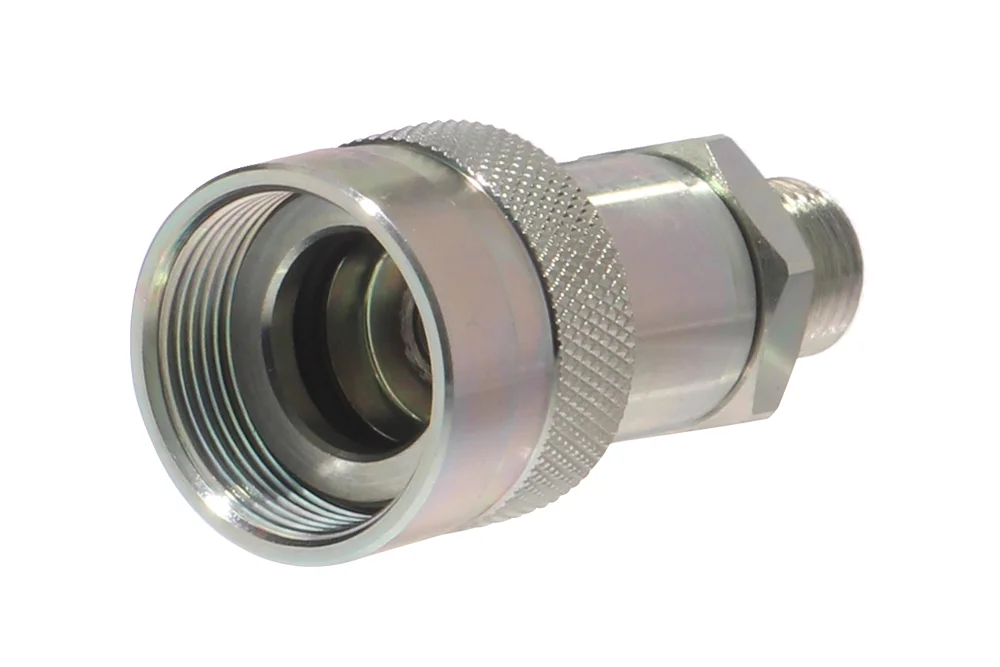 CEJN 232 Quick-Connect Screw Socket, NPT Male with Valve, Carbon Steel ...